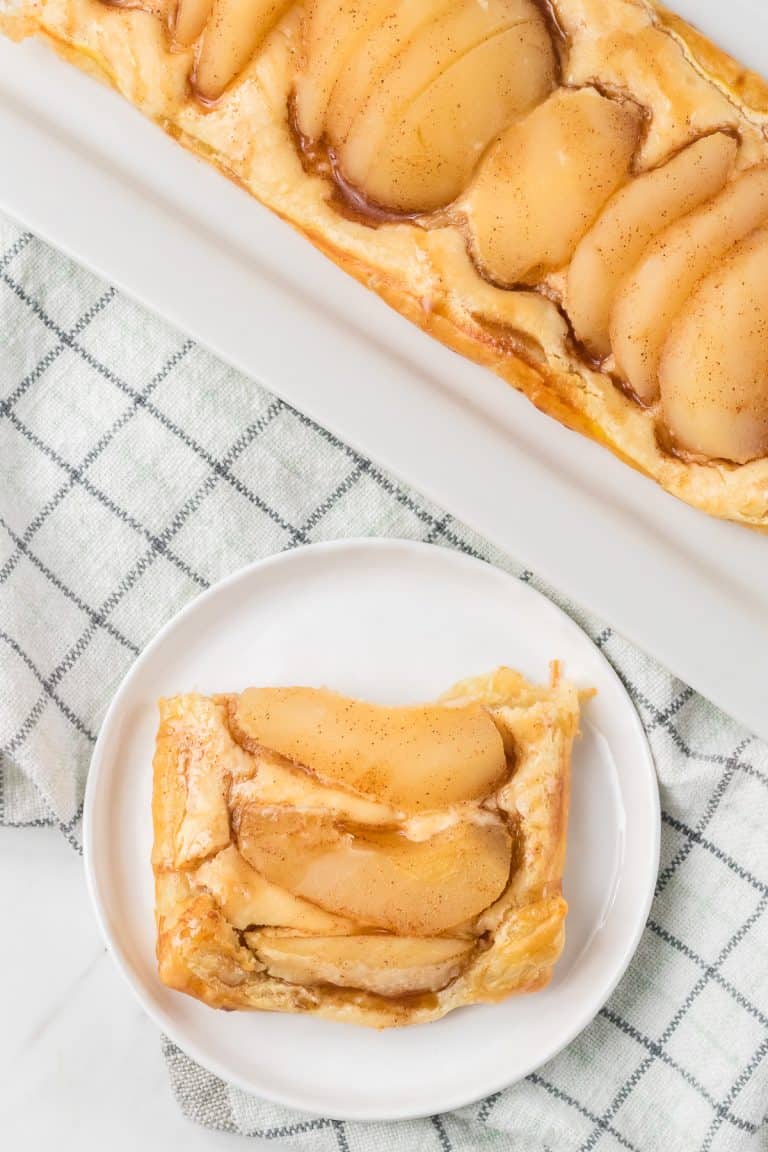 Easy Homemade Pear Danish with Puff Pastry and Cinnamon Honey