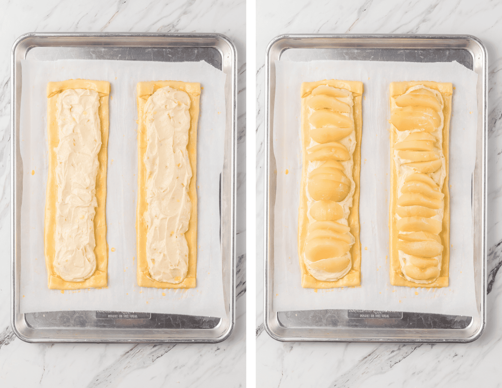 Easy Homemade Pear Danish with Puff Pastry and Cinnamon Honey