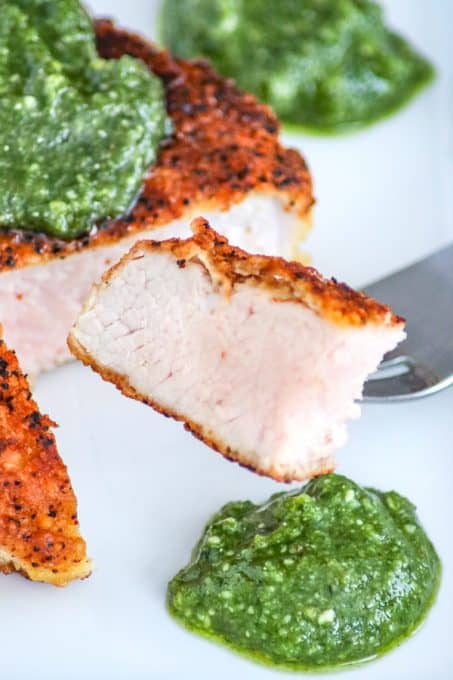 Parmesan Pork Chops with Pesto - 365 Days of Baking