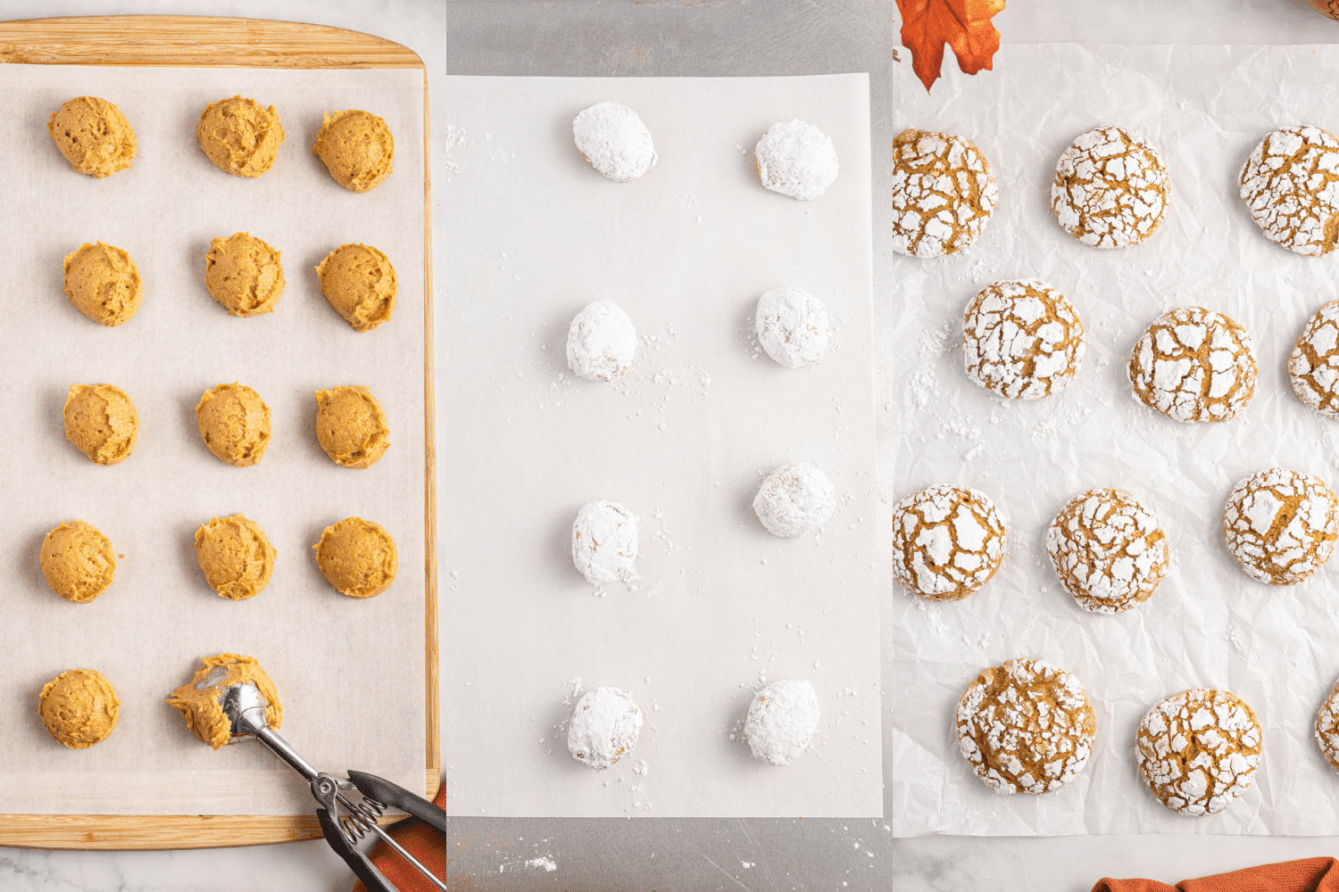 Easy Pumpkin Crinkle Cookies