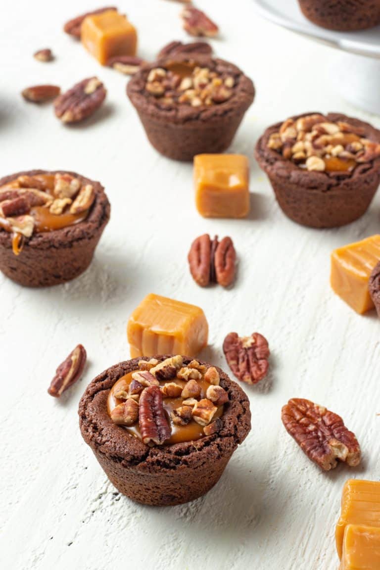 Turtle Tassies (Chocolate, Caramel, Pecans!) | 365 Days of Baking