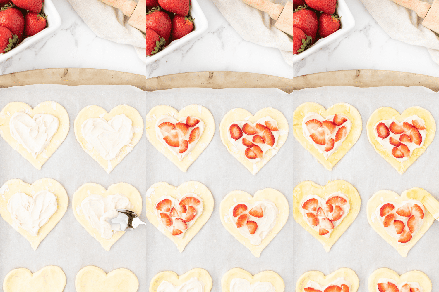 Strawberry Danish Hearts | 365 Days of Baking and More Strawberry Danish Hearts | 365 Days of Baking and More