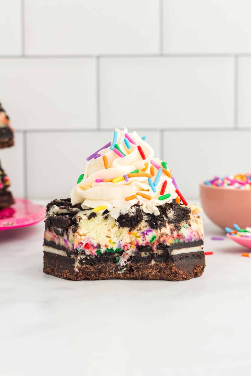 Funfetti Oreo Cheesecake Bars | 365 Days of Baking and More