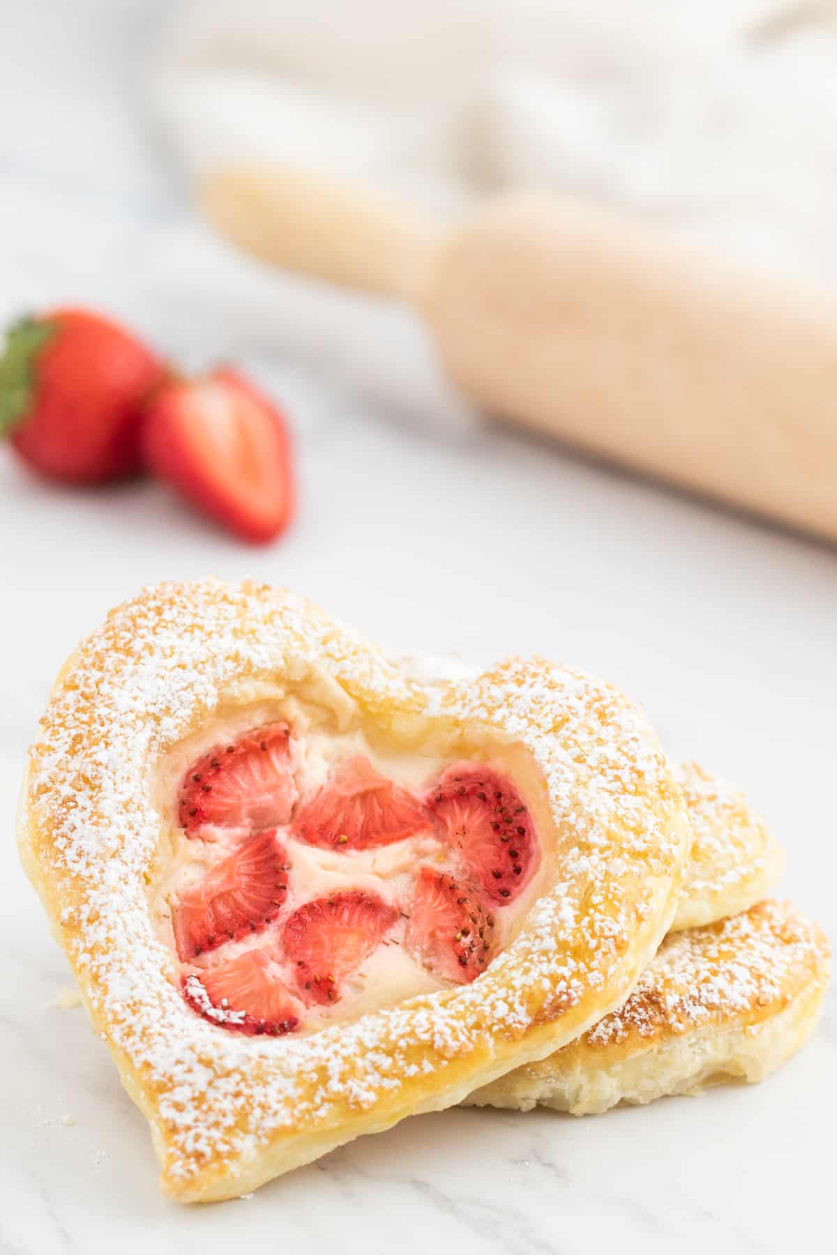 Strawberry Danish Hearts | 365 Days of Baking and More Strawberry Danish Hearts | 365 Days of Baking and More