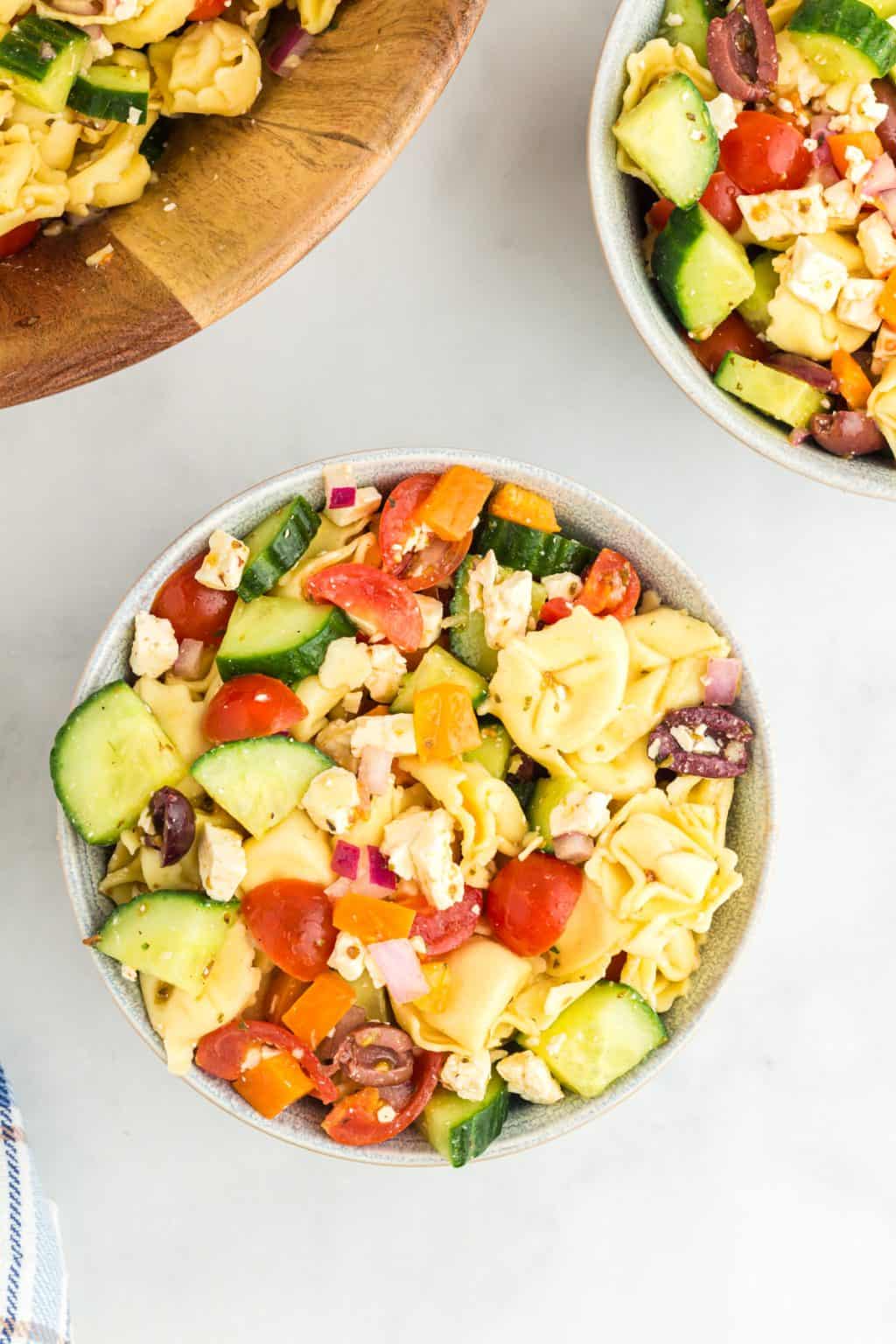 Easy Greek Tortellini Pasta Salad | 365 Days of Baking and More