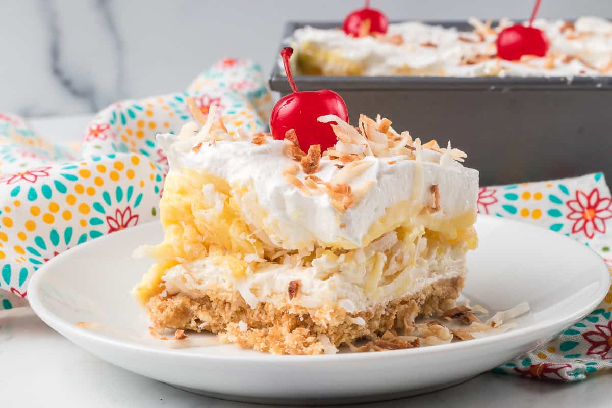 No Bake Pina Colada Dream Bars - Street Food Spectacle