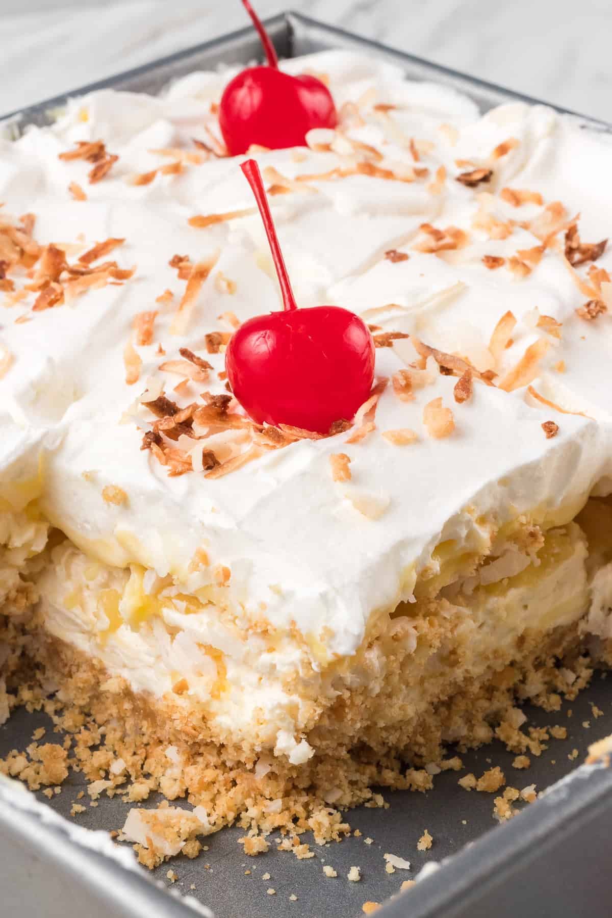 No Bake Pina Colada Dream Bars - Street Food Spectacle
