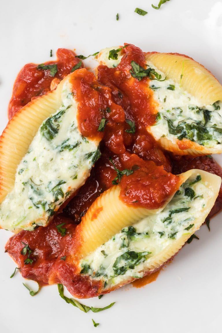 Spinach and Ricotta Stuffed Shells with Marinara Sauce | 365 Days of ...